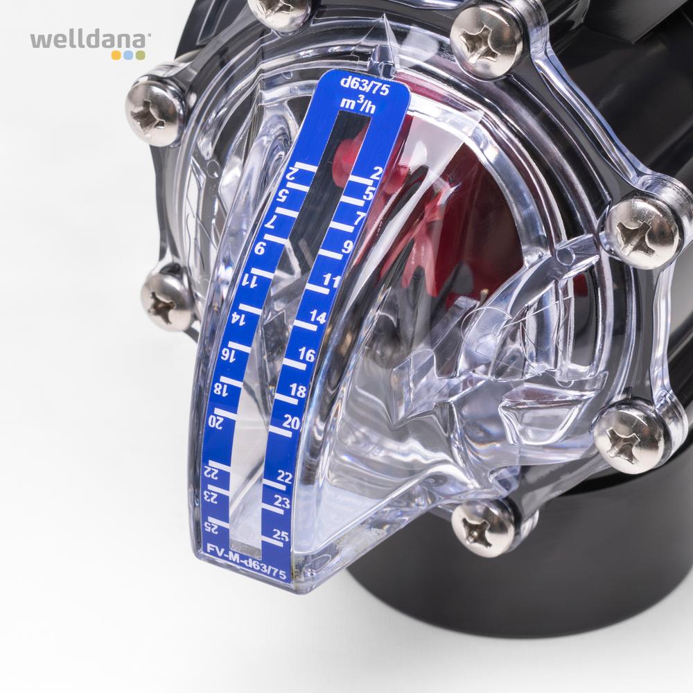 FlowVis Digital Flow meter 63 mm 2-24cbm/h Space - Solbadet